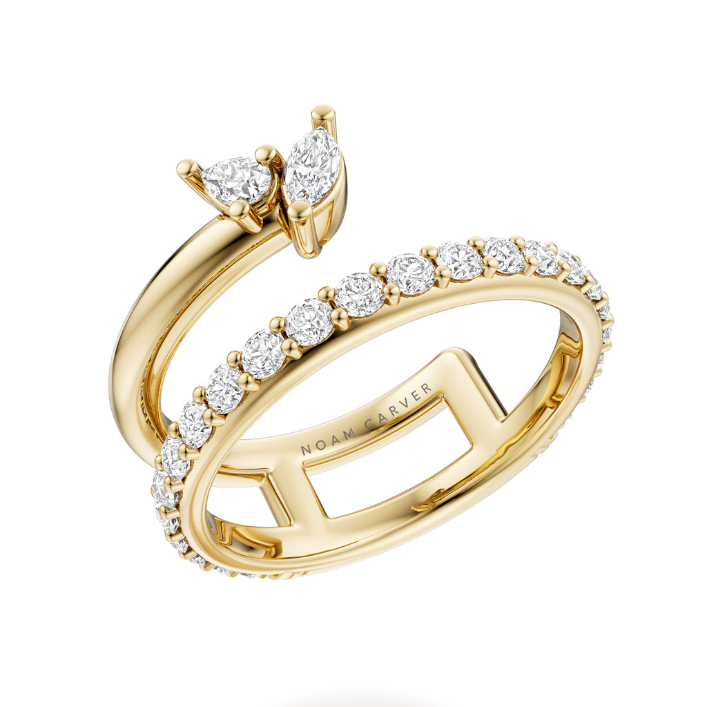 RAE Negative Space Diamond Ring by Noam Carver – Perrara